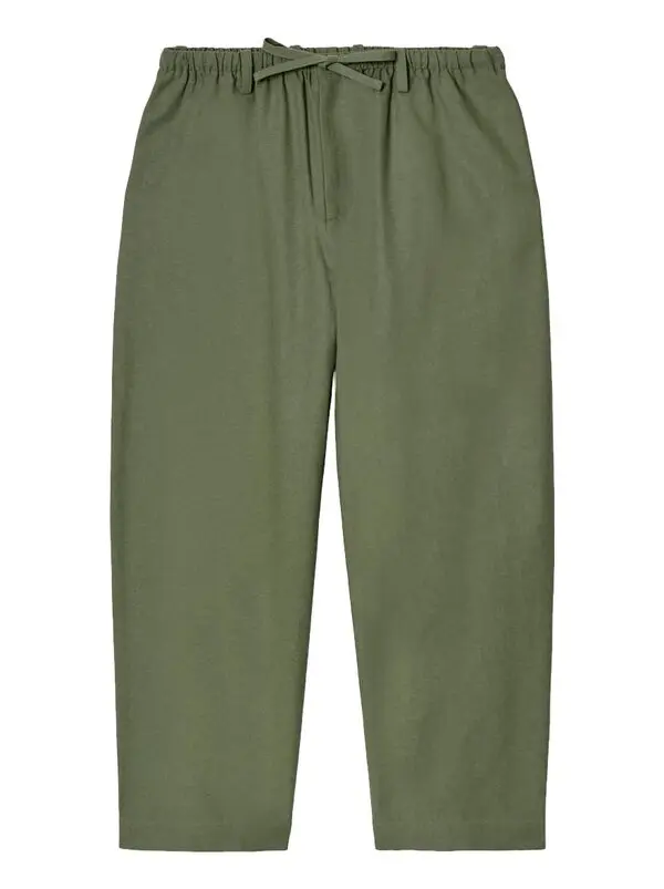 Cos Barrel-leg Drawstring Trousers - Green