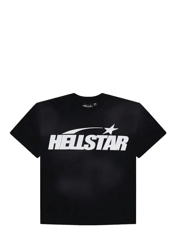 HELLSTAR Classic Logo Gel Print T-shirt - Black