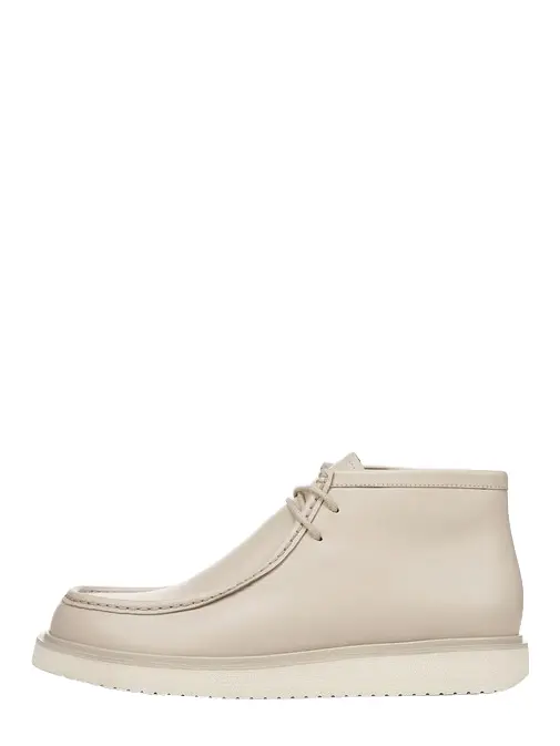 Vince June Leather Desert Boots - Natural