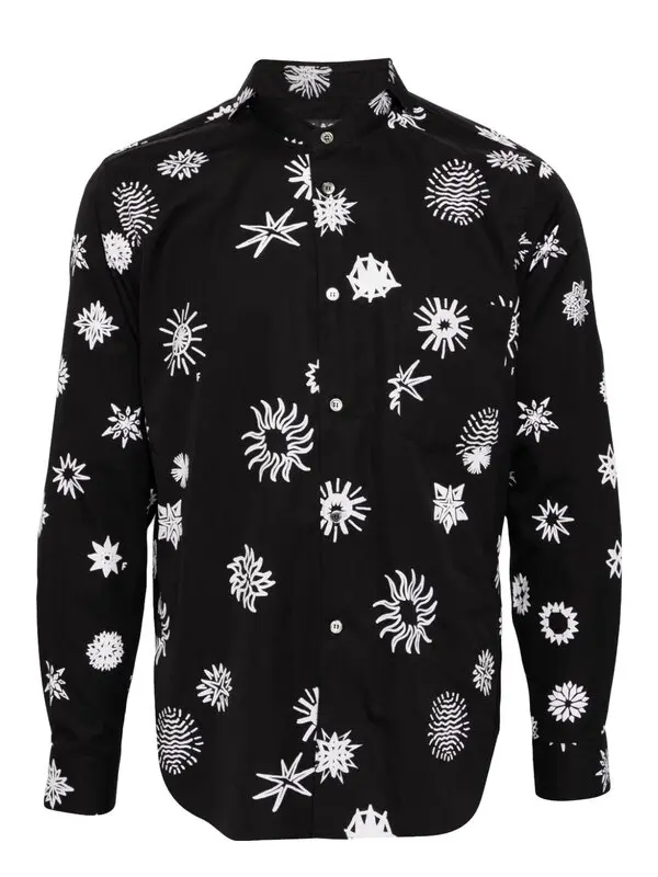 BLACK COMME DES GARÇONS Graphic-print Shirt - Black