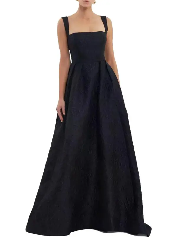 Rebecca Vallance Esther Strap Gown - Black