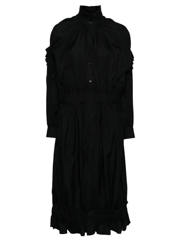 Noir Kei Ninomiya Ruffle-detail Dress - Black