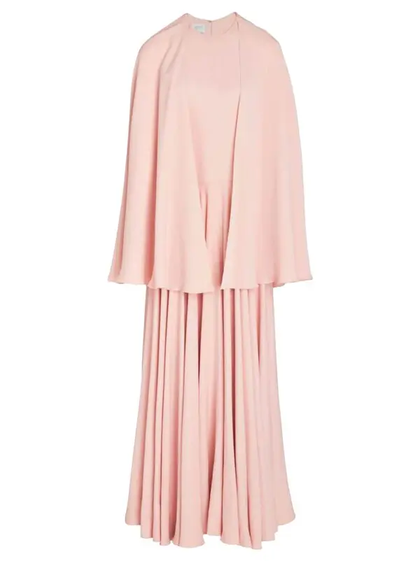 Giambattista Valli Pleated Cape Dress - Pink