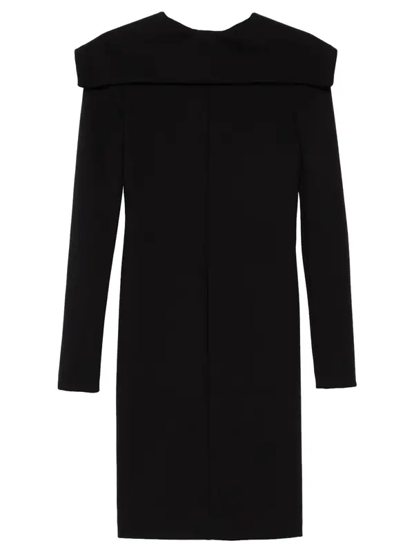 Philosophy Di Lorenzo Serafini Foldover-neckline Midi Dress - Black