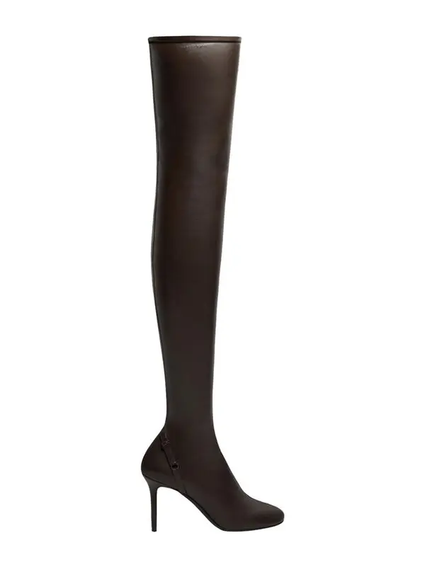 COURREGES Oblique Thigh High Boots - Brown