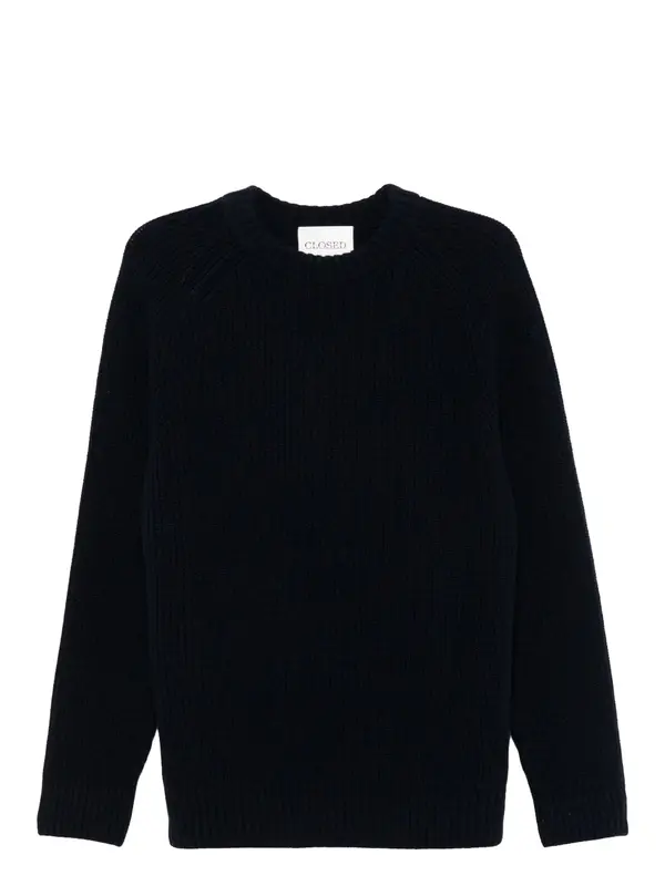 Closed Wool Crewneck Sweater - Blue