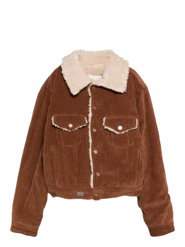 ERL Corduroy Shearling Jacket - Brown