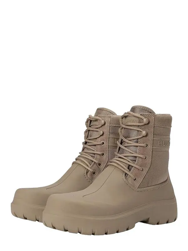 Hunter London Waterproof Lace-up Boots - Brown