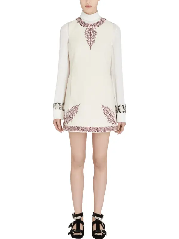 Giambattista Valli Paisley Mini Dress - Neutrals