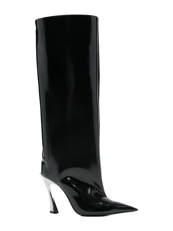 MUGLER 95mm Fang Knee-high Boots - Black