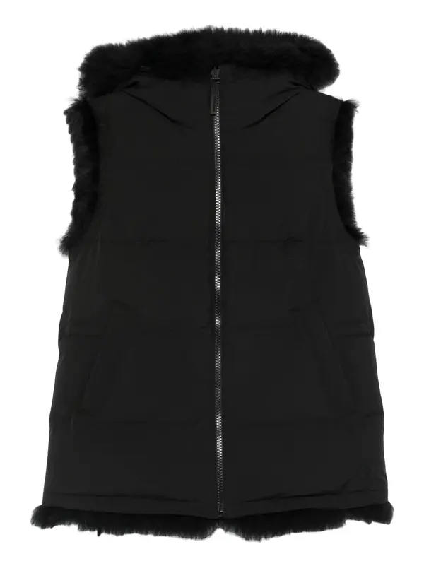 YVES SALOMON Reversible Gilet - Black
