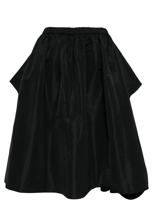 Biyan Taffeta Cape Dress - Black