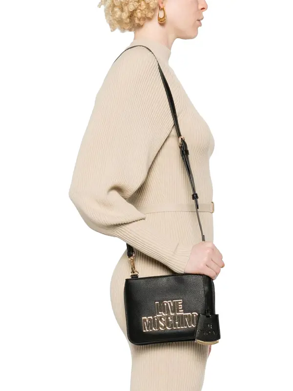 Moschino Logo Crossbody Bag - Black