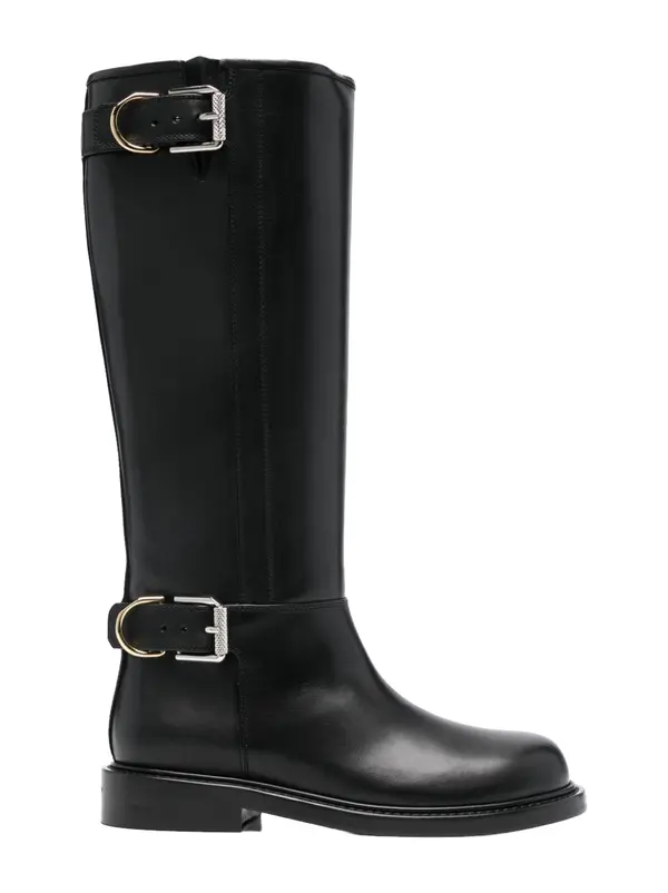 Givenchy Buckled Leather Boots - Black