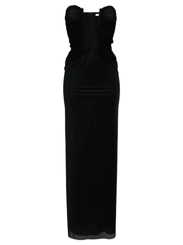 Christopher Esber Plunge Strapless Maxi Dress - Black