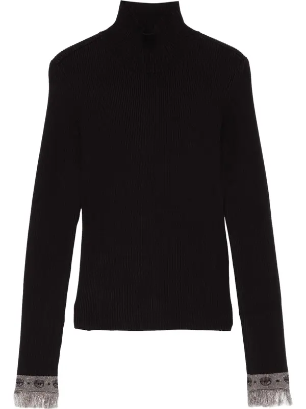 CHIARA FERRAGNI Eyelike Intarsia Sweater - Black
