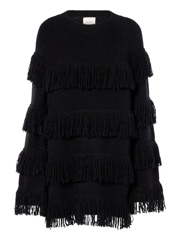 LISA YANG Agneta Fringed Cashmere-blend Sweater - White