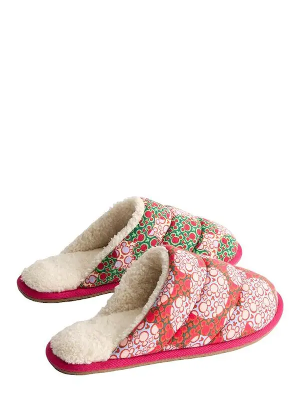 VERA BRADLEY Disney Mickey Mouse Kaleidoscope Slippers - Green