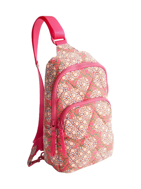 VERA BRADLEY Disney Lorman Sling Backpack - Pink/green