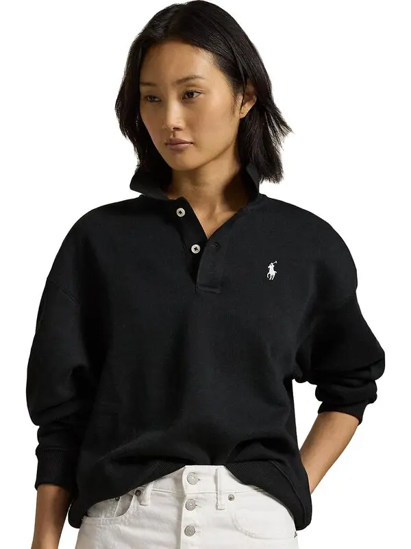 Ralph Lauren Polo-collar Fleece Pullover - Polo Black