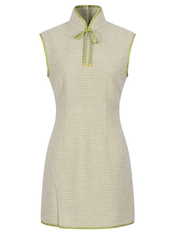 Shanghai Tang Sleeveless Qipao Dress - Neutrals