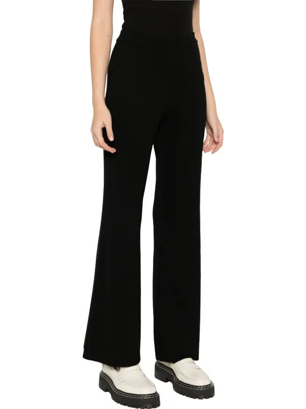 CHARLOTT Flared Trousers - Black