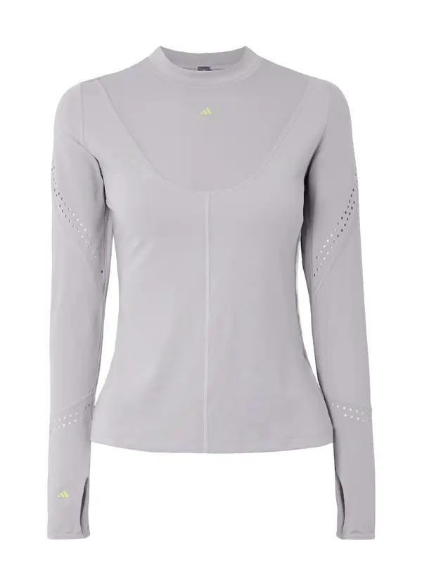 Adidas By Stella McCartney Truepurpose Printed Stretch Top - Gray