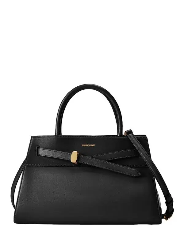 Veronica Beard Dash Leather Crossbody Bag - Black