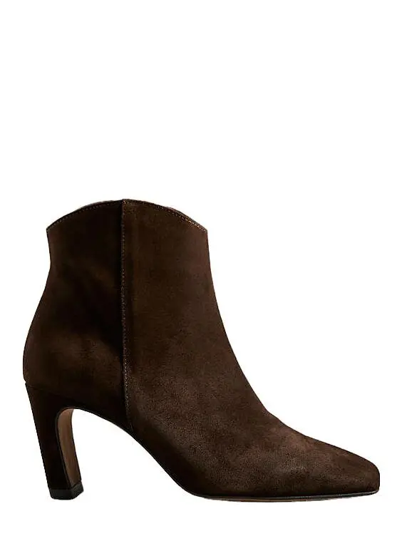 Anthropologie Western Ankle Boots - Brown Suede