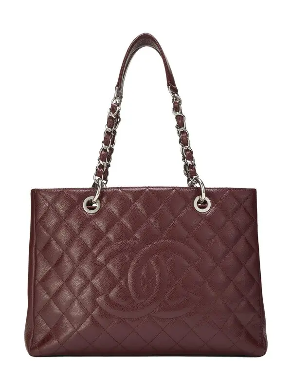 Chanel Caviar Grand Shopping Tote - Red