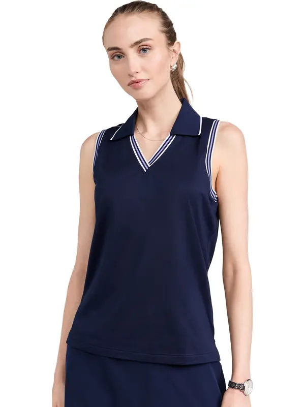 Ralph Lauren Sleeveless Tour Pique Cricket Polo - Refined Navy