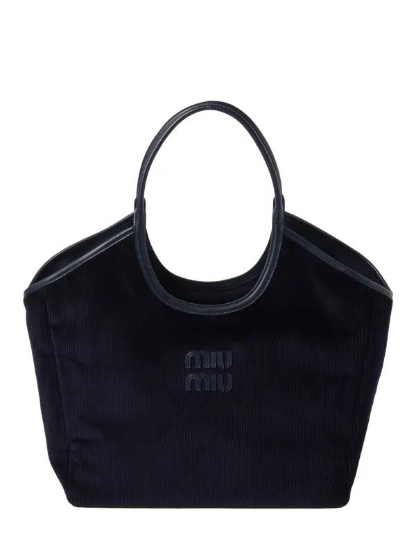 Miu Miu Ivy Corduroy Shopper - Navy