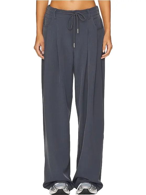 Lioness Slouch Tie Up Pant - Slate