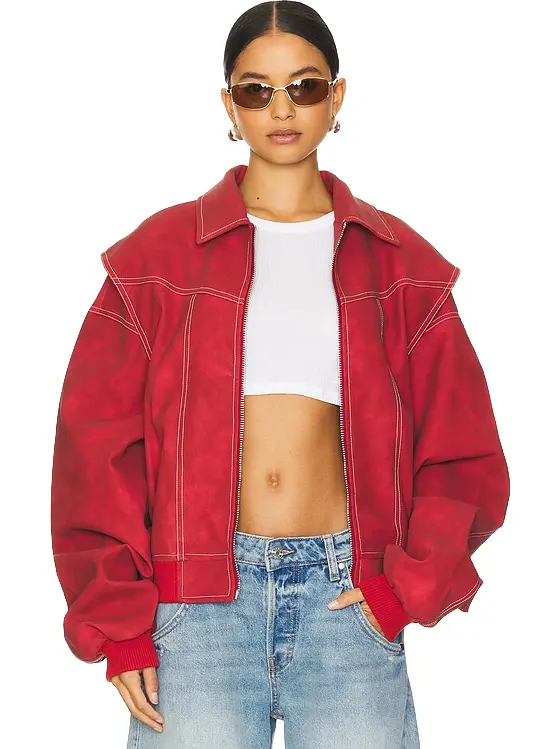 Lioness Vista Bomber Jacket - Crimson
