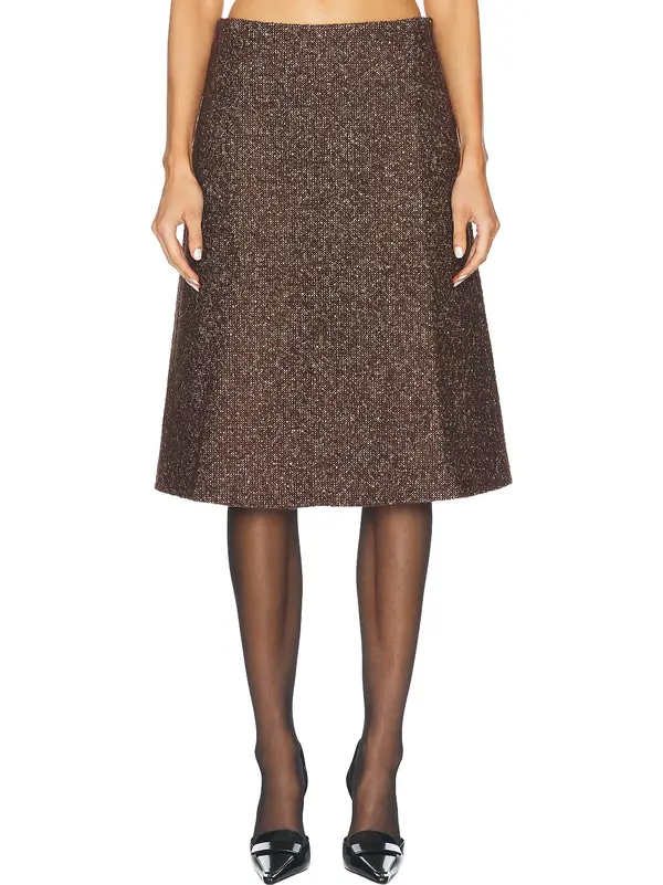 Sandy Liang Mercury Skirt - Dark Brown