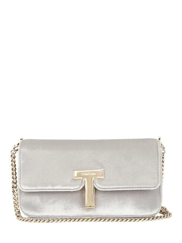 TOM FORD Wallis Velvet Mini Bag - Silver
