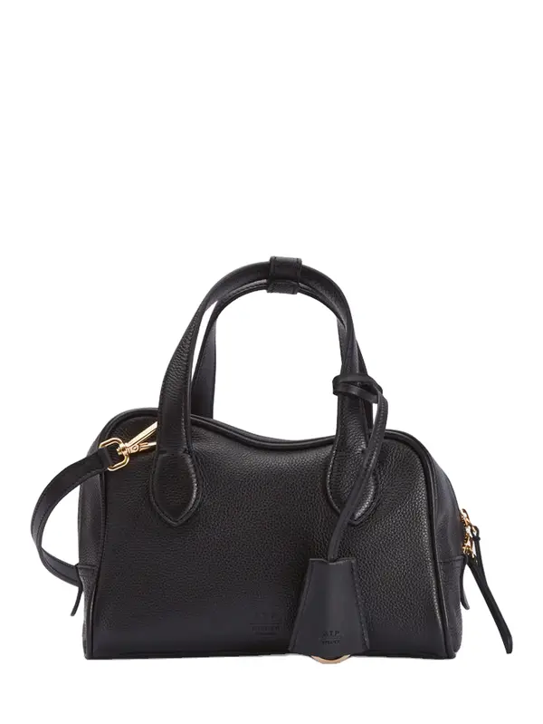 ATP ATELIER Ormelle Grained Leather Top Handle Bag - Black