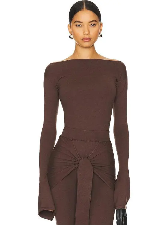 NUBYEN Romy Knit Top - Chocolate
