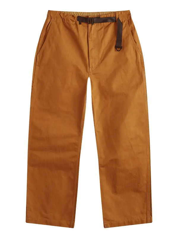 Comme Des Garçons Belted Herringbone Work Trousers - Beige