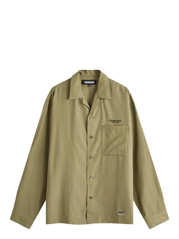 NEIGHBORHOOD Open Collar Shirt - Olive Drab