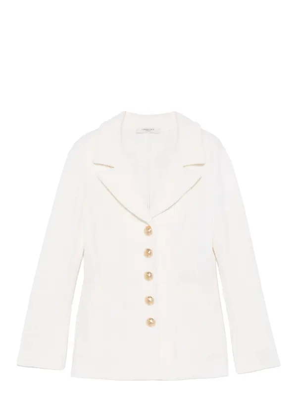 CHARLOTT Knitted Blazer - White