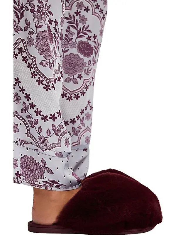 Free People Snowball Slippers - Cabernet Faux Fur