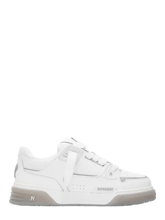 REPRESENT Studio Panelled Leather Mid-top Trainers - White/oth