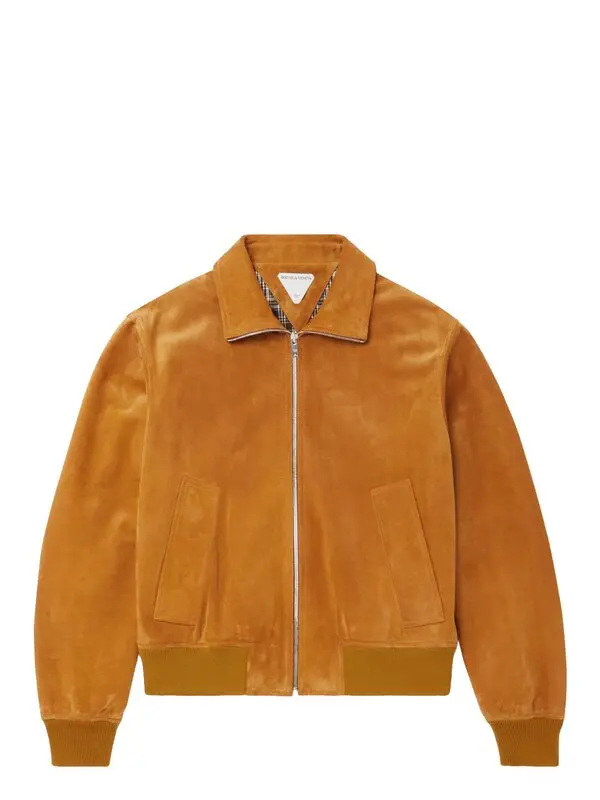 Bottega Veneta Suede Blouson Jacket - Yellow