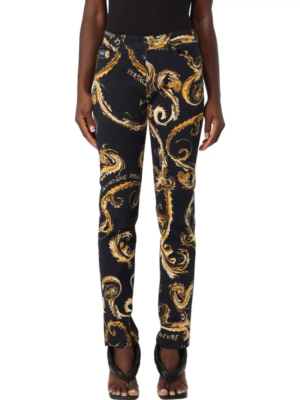 Versace Printed Jeans - Black