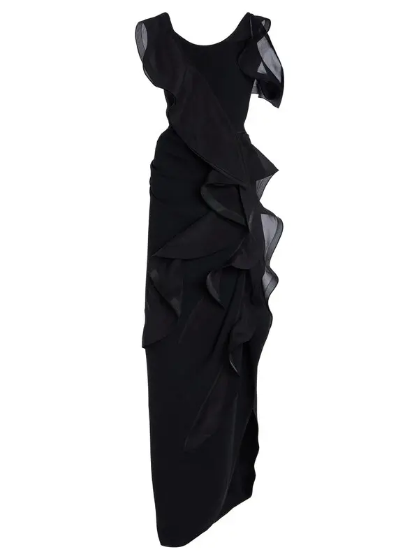 Maticevski Satellite Wave Structured Gown - Black