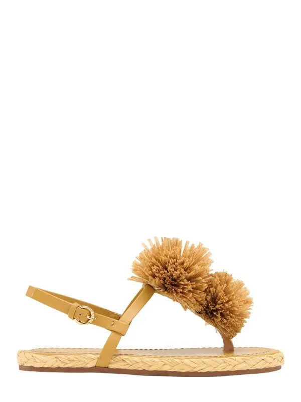 Ulla Johnson Ingrid Pom Pom Espadrilles - Yellow
