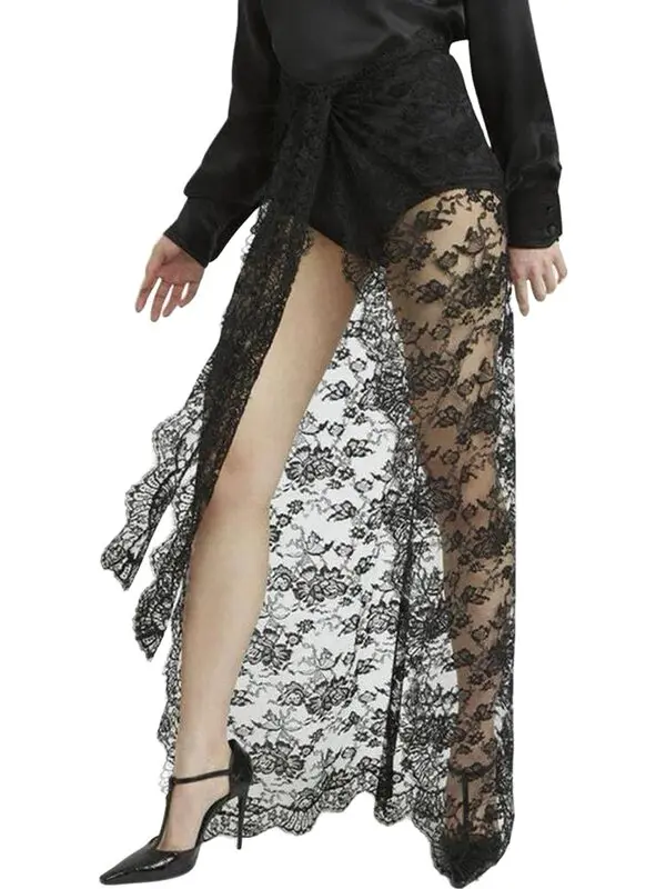 Dolce & Gabbana Chantilly Lace Maxi Skirt - Black