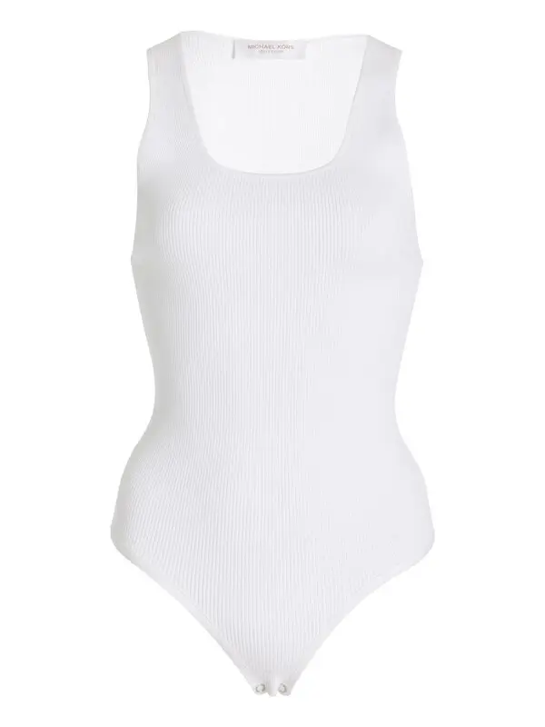 Michael Kors Knit Tank Bodysuit - White