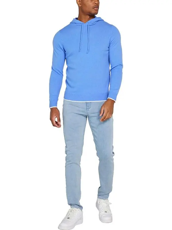 REDVANLY Quincy Cashmere Sweater - Blue